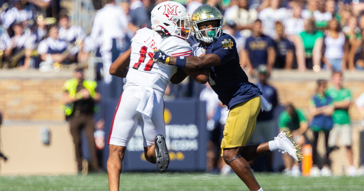 Notre Dame vs. Miami University snap counts, participation chart: Defense