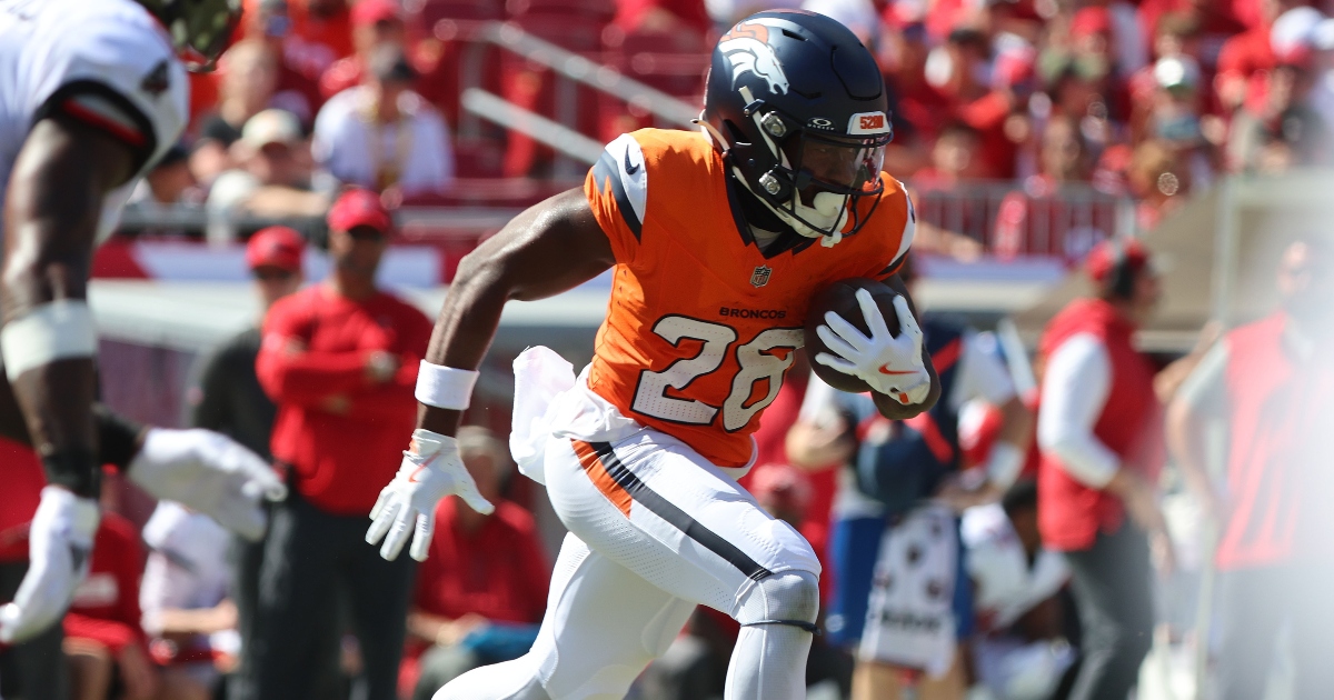 Tyler Badie injury: Broncos RB stretchered off field after sideline ...