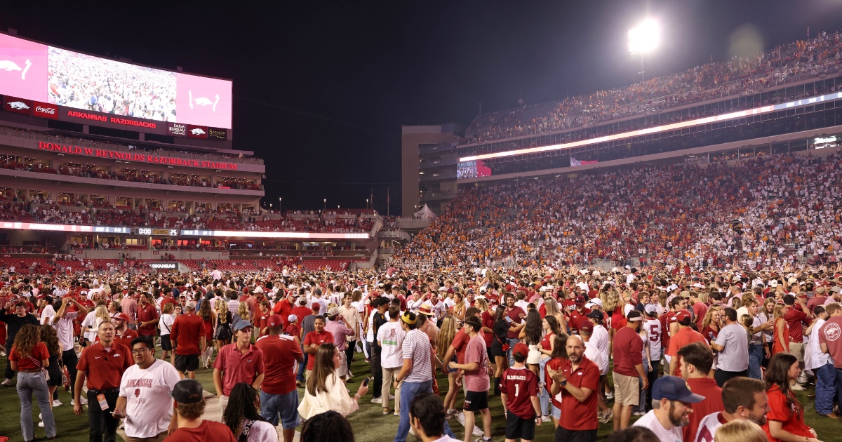 SEC levies significant fine against Arkansas after fans storm field ...