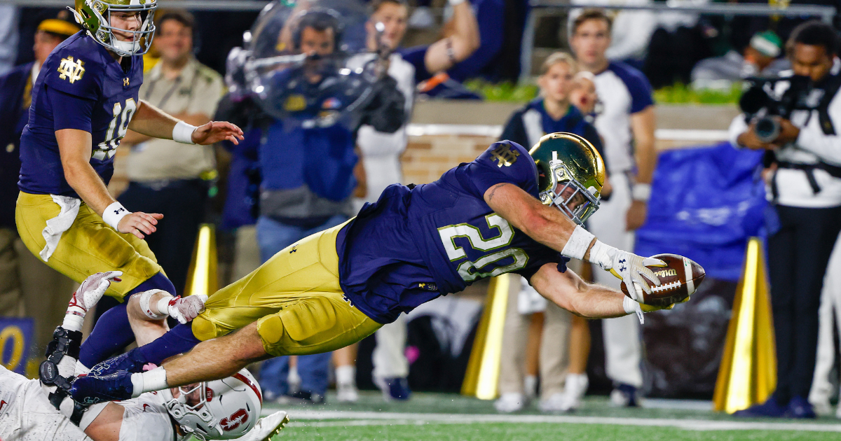 Breaking down PFF grades for the Notre Dame offense in Irish win vs ...
