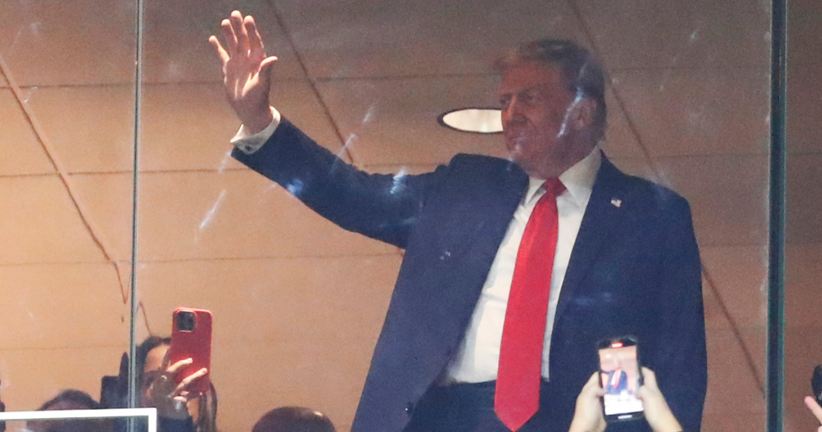 Female fan runs on the field with pro-Trump sign during Steelers vs ...