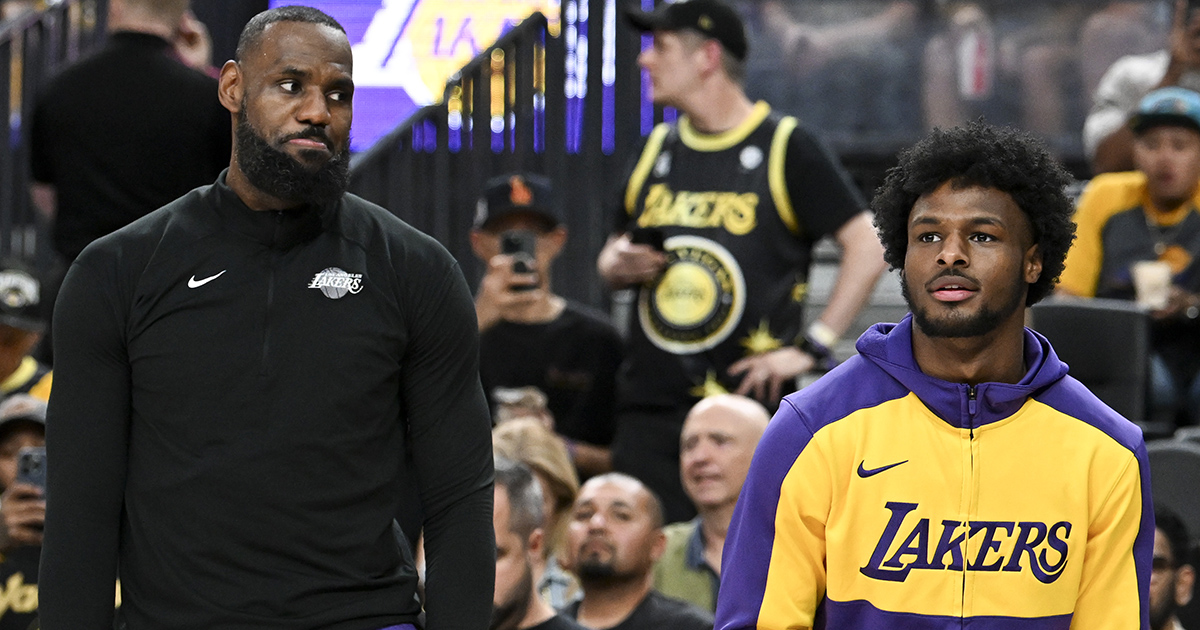 LeBron, Bronny James make history as first father-son duo to play in NBA game - On3