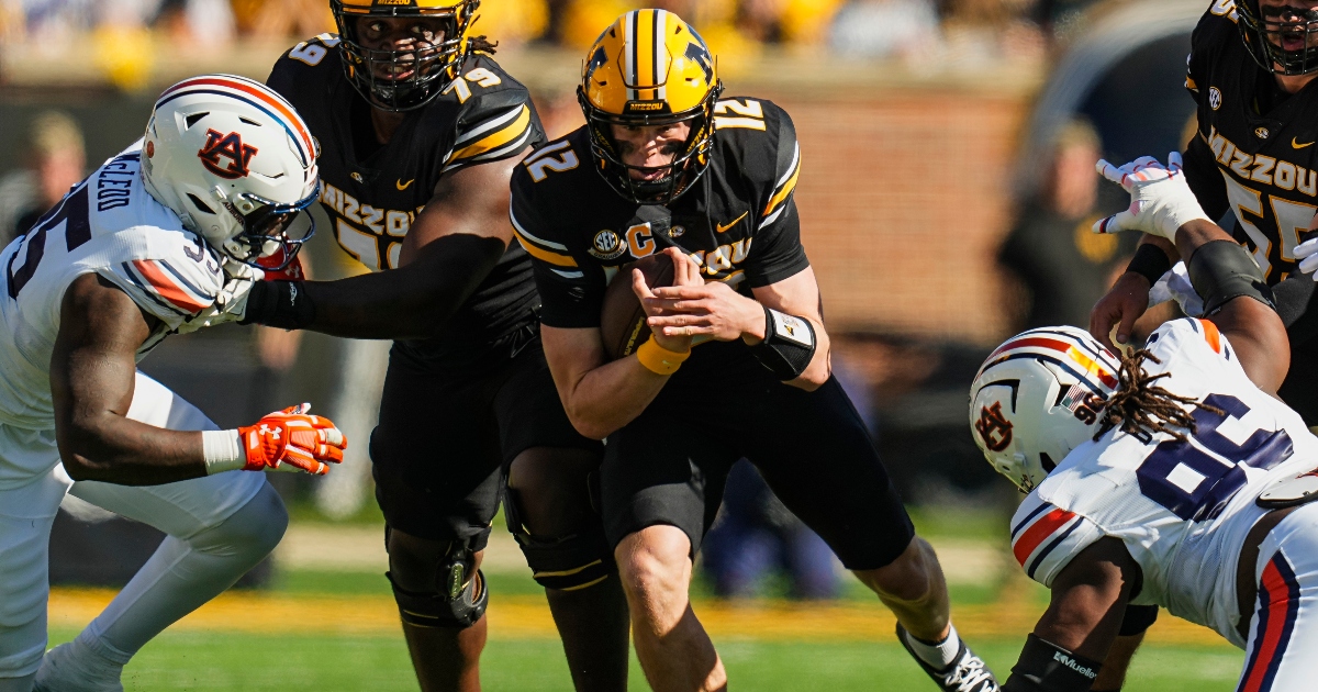 Brady Cook injury update: Latest on Missouri QB's status vs. Alabama ...