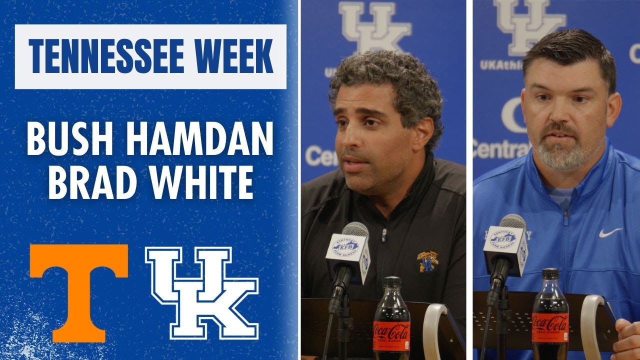 WATCH: Kentucky Football Monday Press Conference with Bush Hamdan, Brad White