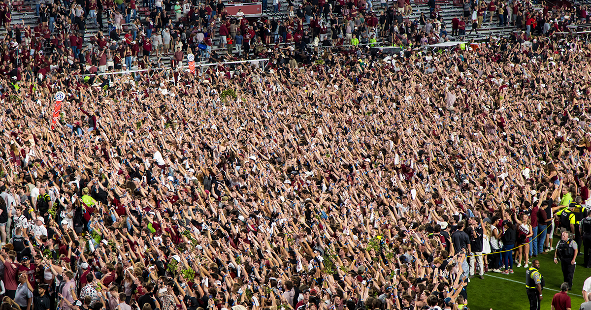 SEC fines South Carolina for fans storming the field after Texas A&M ...