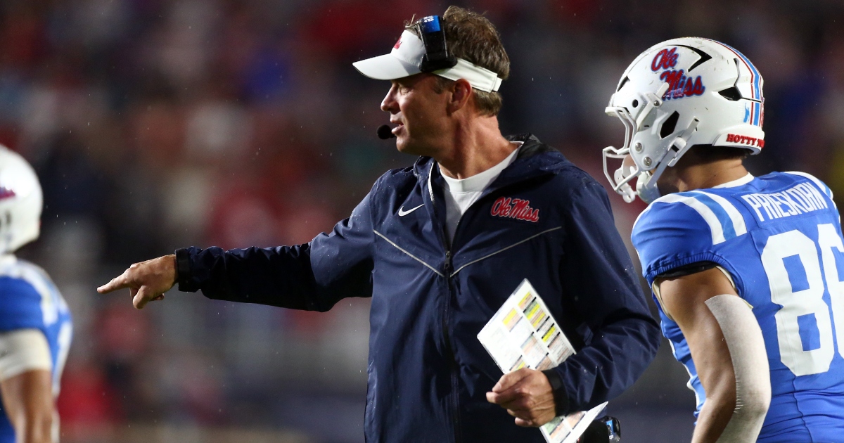 Lane Kiffin describes his 'torn' reaction to Ole Miss field storming ...
