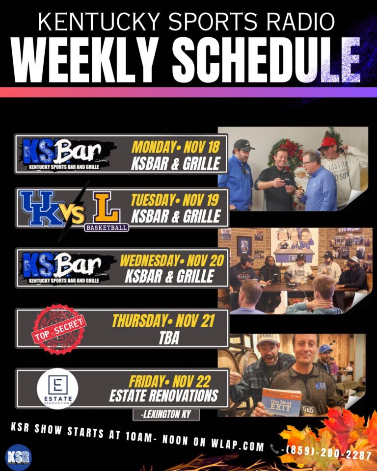 KSR Show, 11/18: Live from KSBar and Grille from 10 a.m. to noon - On3