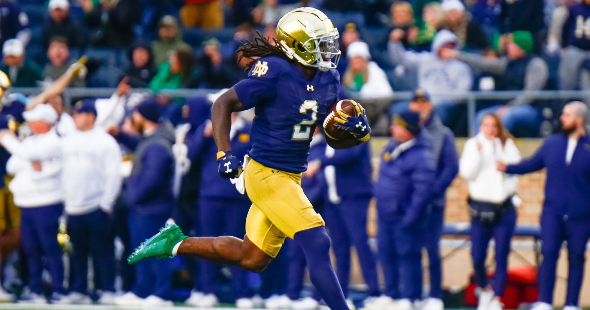 Looking back at every catch from Notre Dame WR Jayden Harrison vs. UVA