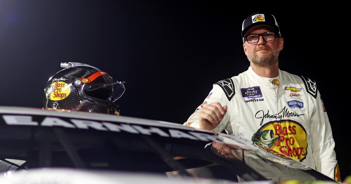 Dale Earnhardt Jr. reacts to his performance in Bud No. 8 car