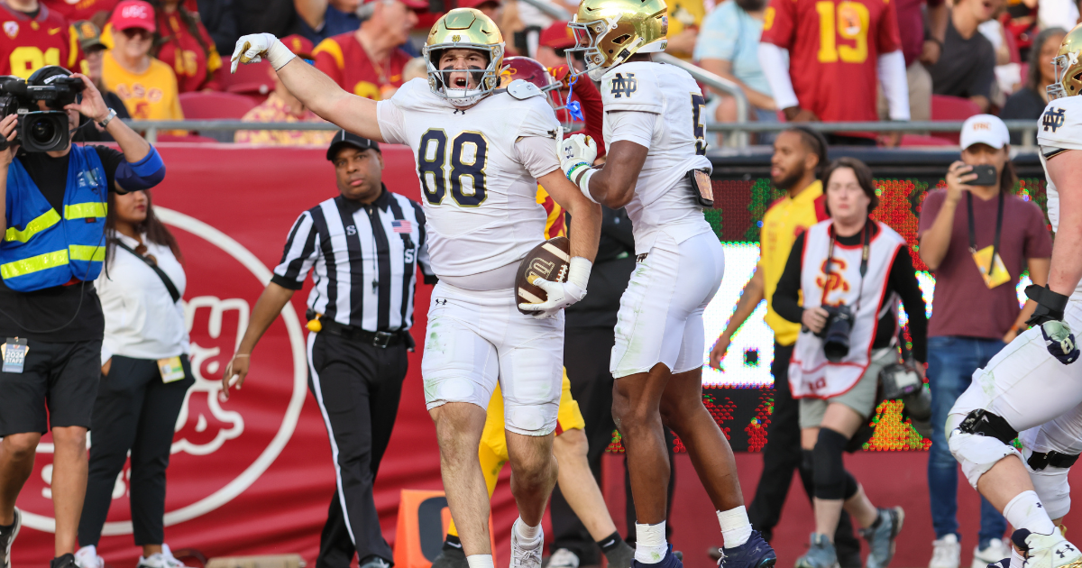 Notre Dame at USC snap counts, participation chart: Offense