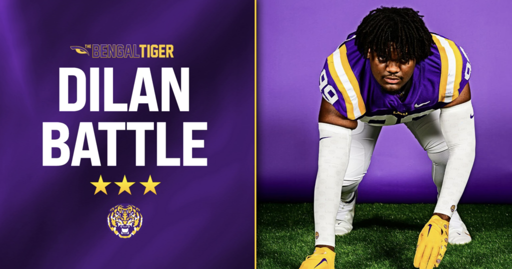 LSU DT commit Dilan Battle ready to be coached by the "best d-line coach in Bo Davis" - On3