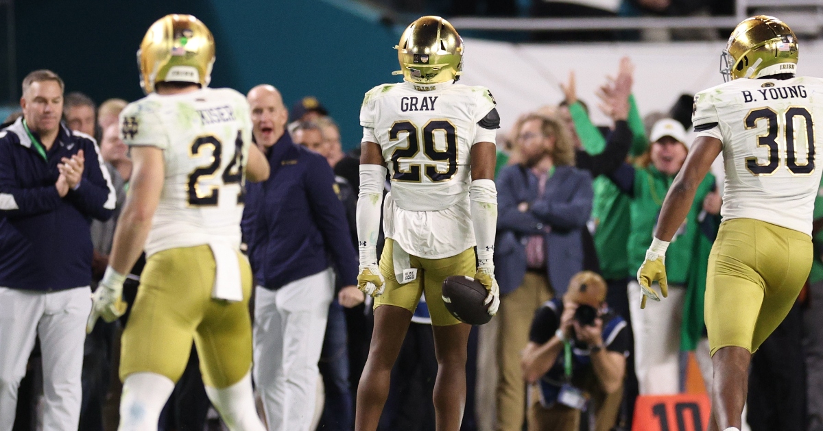 Christian Gray reflects on Notre Dame being 'humbled' by NIU after ...