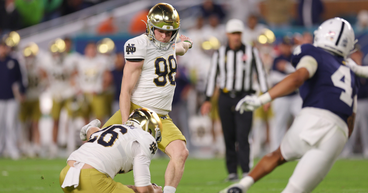 41 days until Notre Dame football: Another first feat for kicker Mitch ...