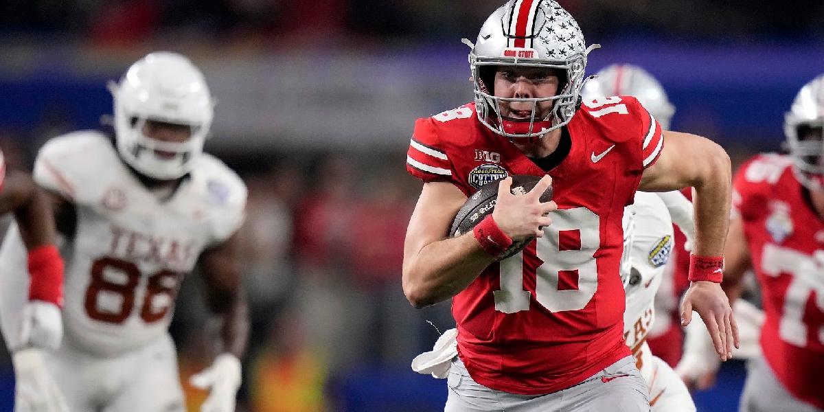 Will Howard jokes that he fell on purpose on breakaway run - On3