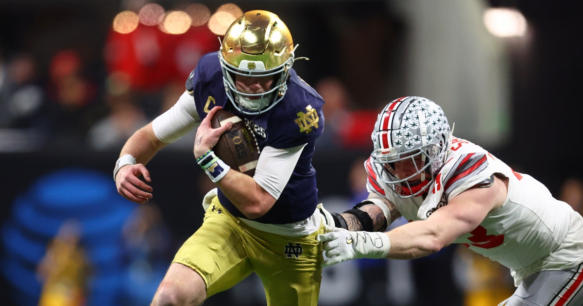 Riley Leonard defends Notre Dame's decision to run him nine times on opening drive - On3