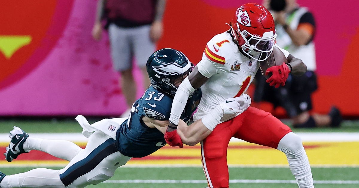 Xavier Worthy becomes first Texas Longhorn to score Super Bowl ...