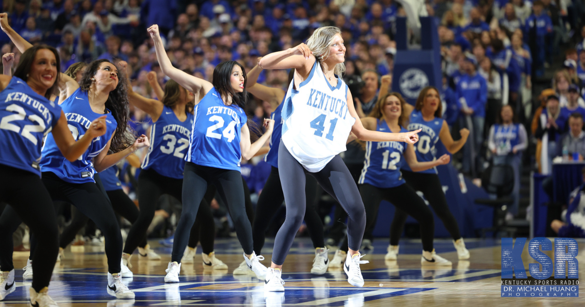 Mark Pope's daughter Layla performed with the Kentucky Dance Team in ...