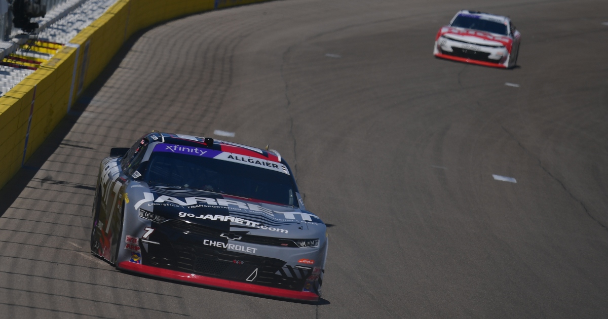 Justin Allgaier holds off Aric Almirola to win Las Vegas Xfinity Series ...