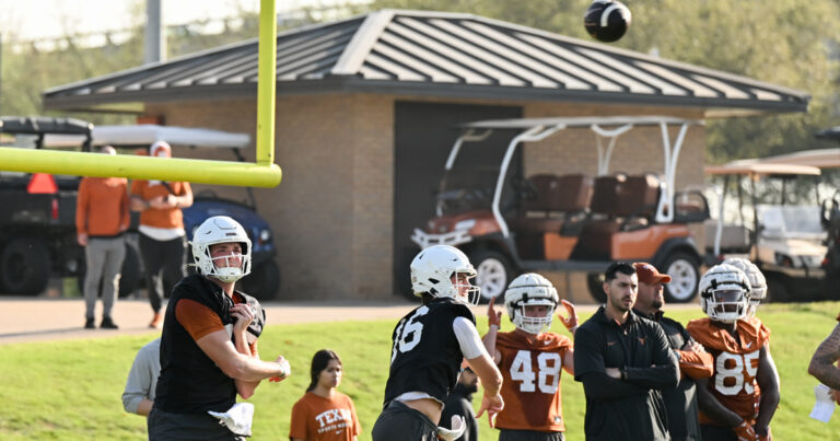 Photo Gallery: Texas football takes the field for the first day of ...