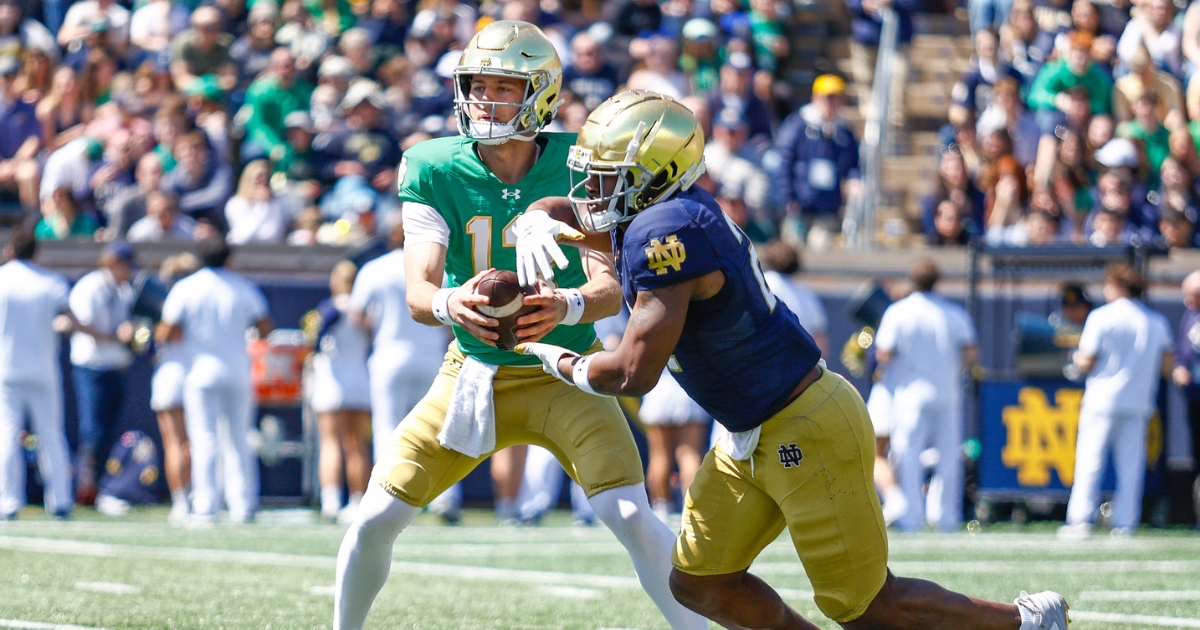 Notre Dame football pre-2025 fall camp depth chart prediction: Offense ...