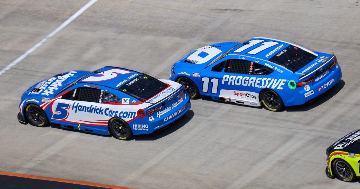 Denny Hamlin reacts to Kyle Larson’s dominant day at Bristol, shares ...