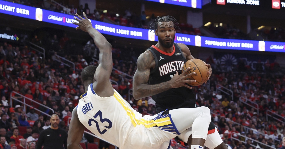 Draymond Green assessed flagrant foul for kick to Tari Eason's head after early techinical - On3