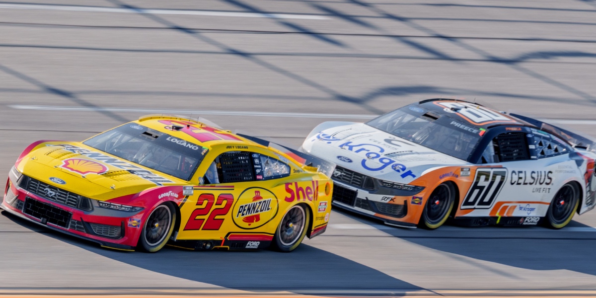 Denny Hamlin reacts to Joey Logano, Ryan Preece Talladega DQ - On3