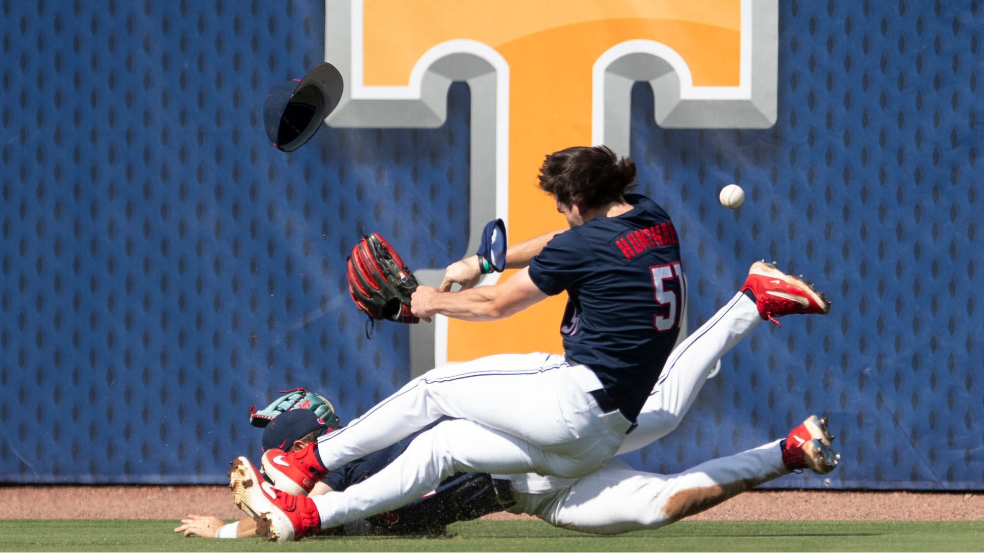 Ole Miss saw its outfield altered after collision during Friday's game