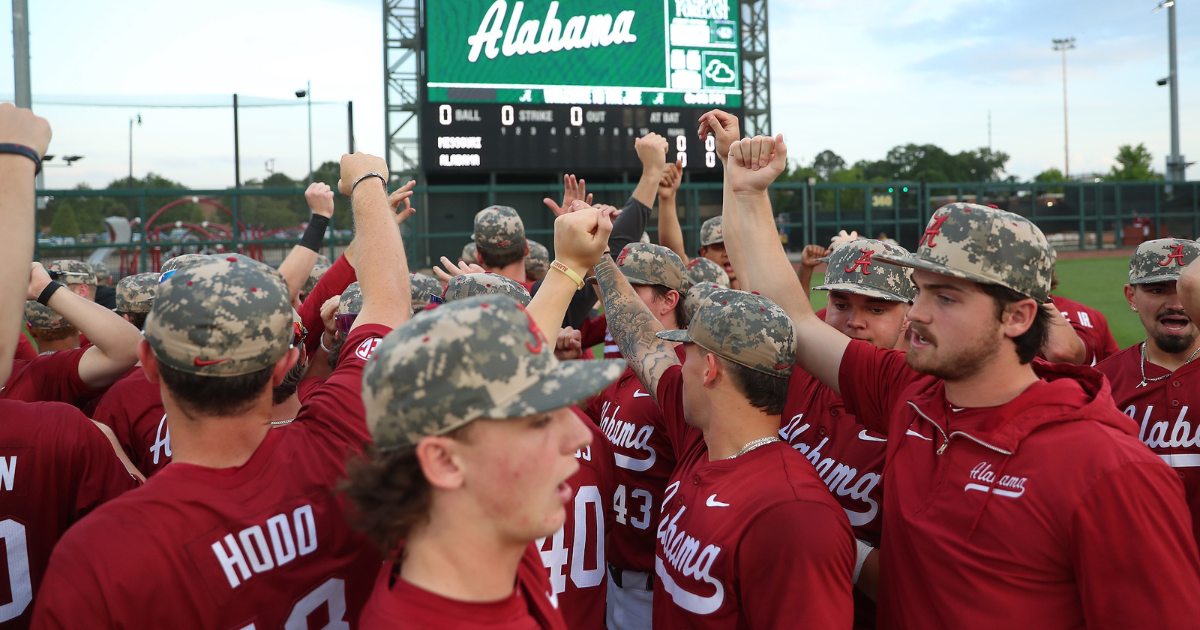 Alabama baseball team earns No. 2 seed in Hattiesburg Regional