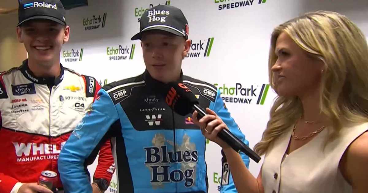 Connor Zilisch, Jesse Love crash CW NASCAR broadcast during lightning ...