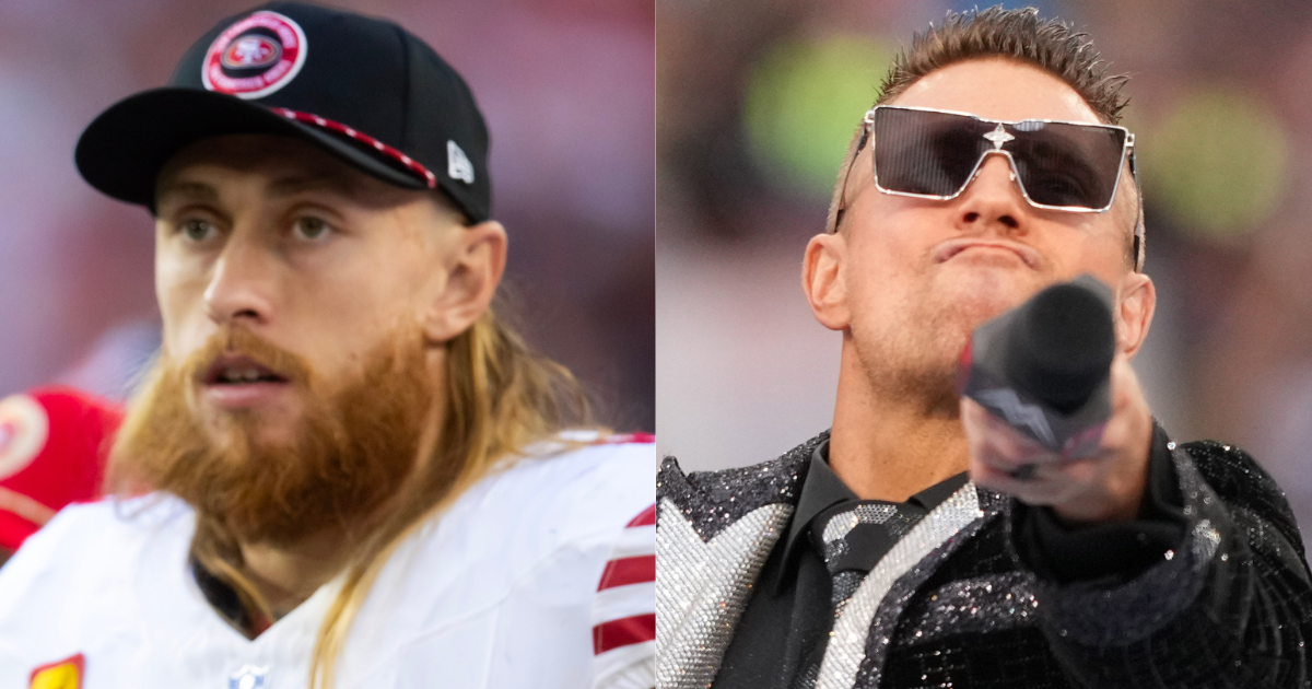 George Kittle kicks The Miz in the face at the American Century ...