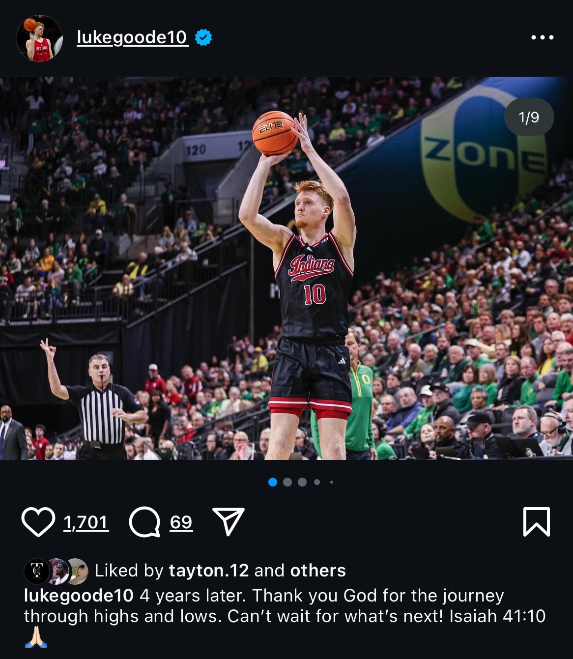 Indiana wing Luke Goode has waiver for fifth year denied by NCAA