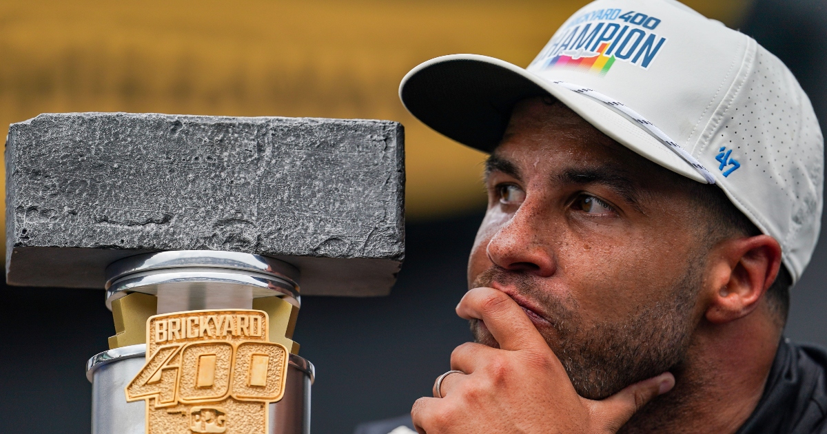 Bubba Wallace flexes Culver Block Brickyard 400 trophy after ...