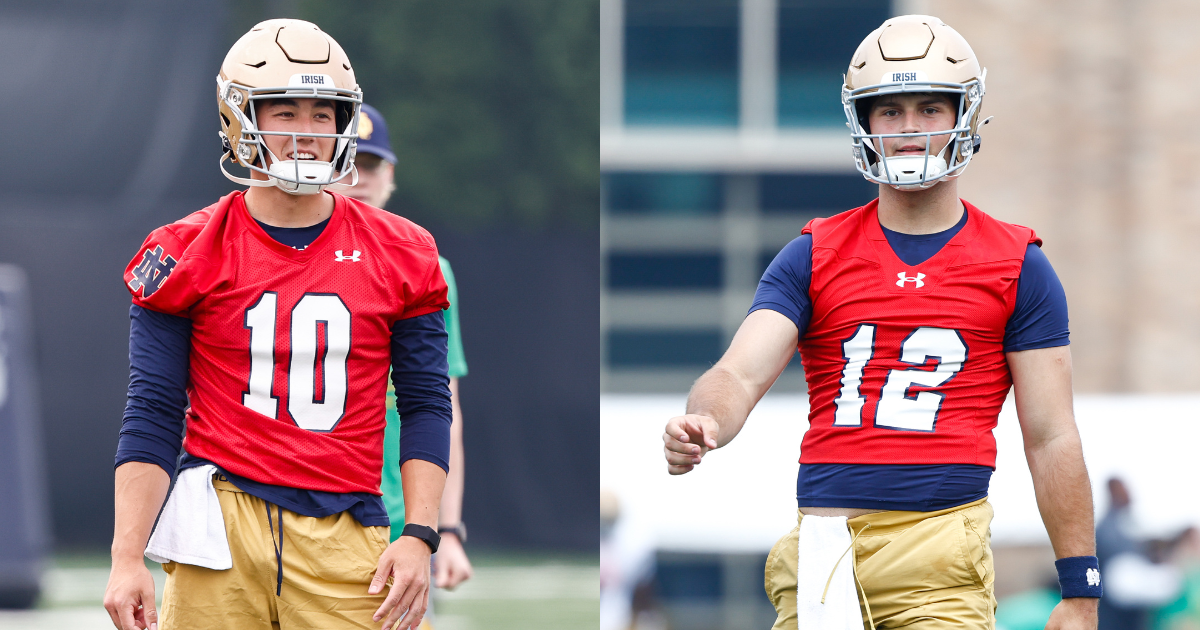 Tyler Buchner battling Blake Hebert for QB3 job at Notre Dame