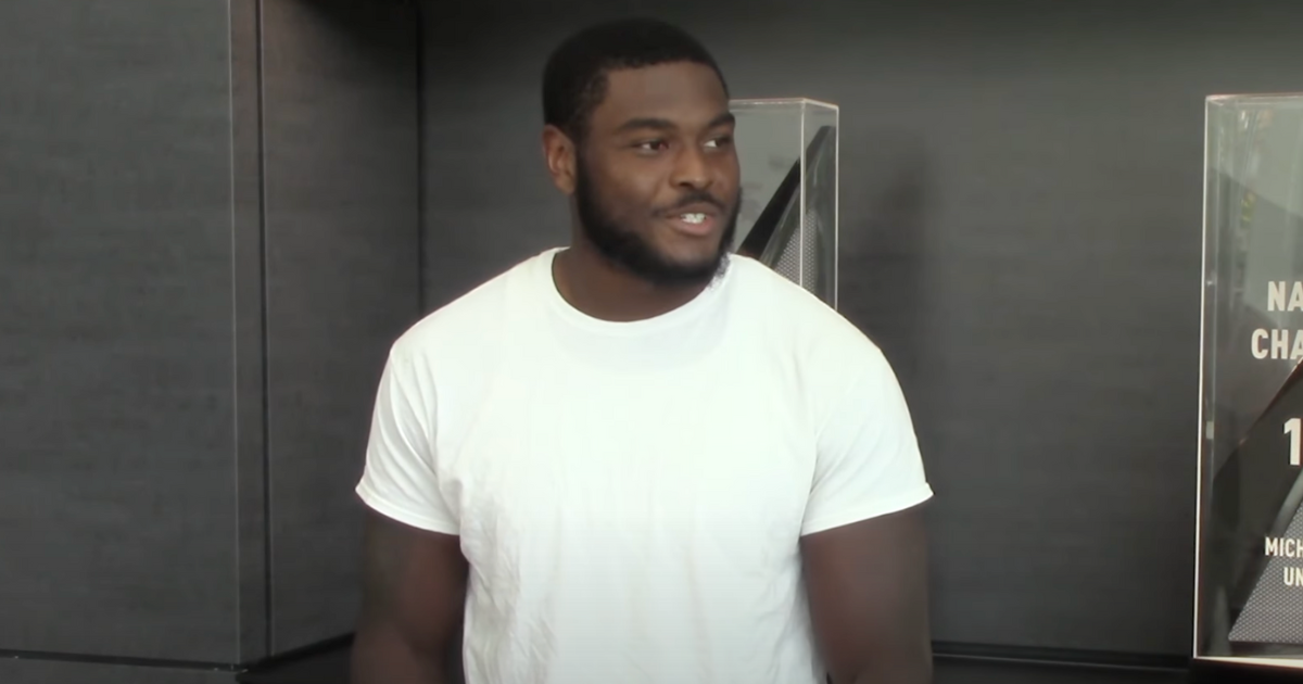 Michigan State DE Quindarius Dunnigan working on pass rush