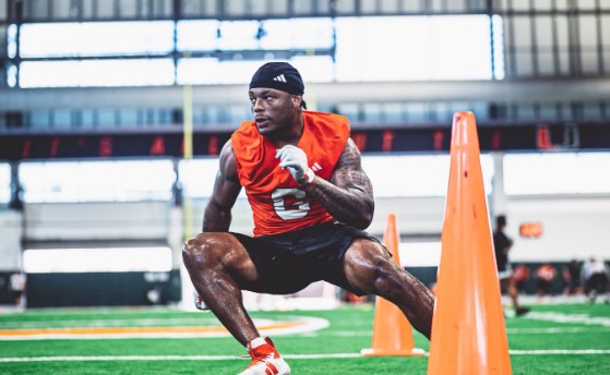 Miami RB CharMar Brown shares thoughts off Aug. 8 practice