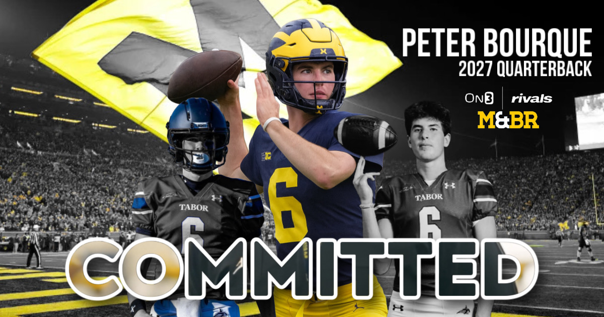 Four-star 2027 QB Peter Bourque commits to Michigan - On3