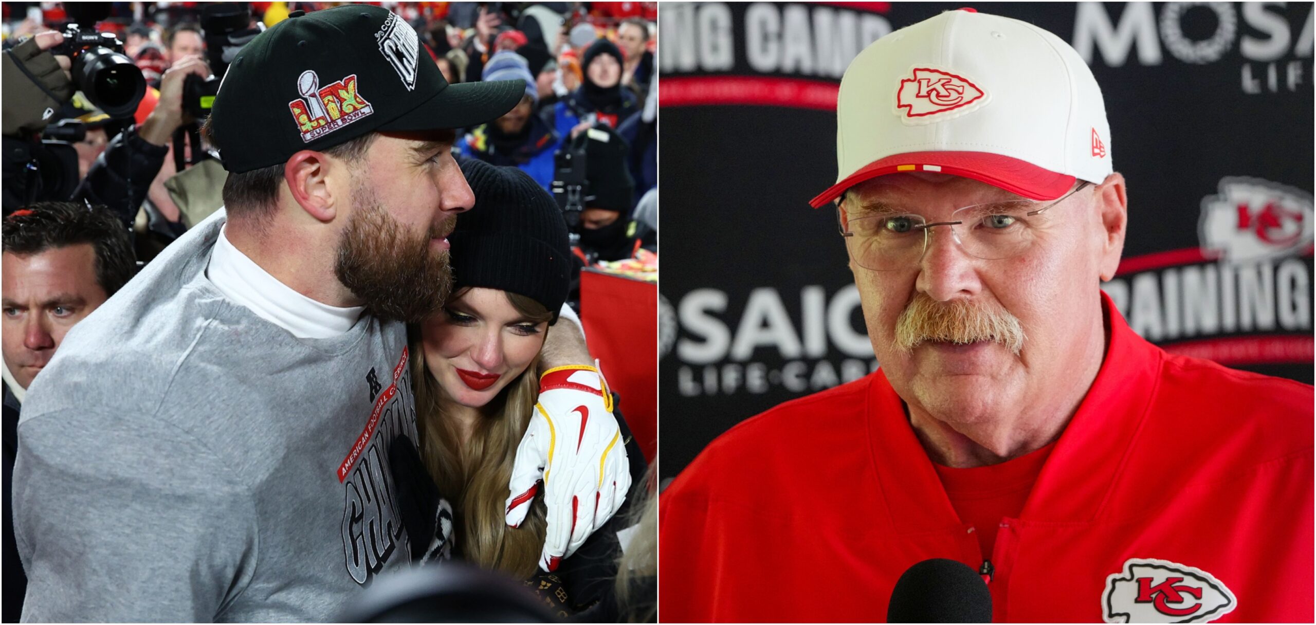 Andy Reid reacts to Taylor Swift joining Travis Kelce on New Heights podcast: 'My grandkids will ...