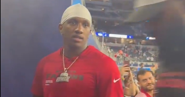 Michael Penix Jr. confronts Dallas Cowboys fan at preseason game - On3
