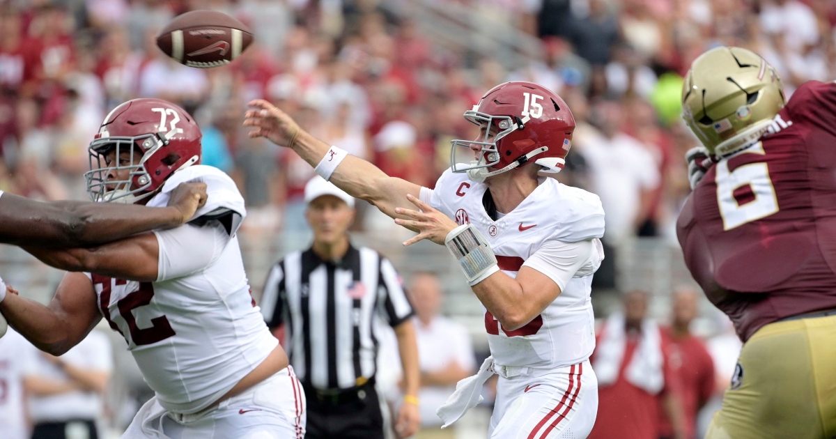 Kalen DeBoer gives honest evaluation of Ty Simpson start in Week 1 loss ...