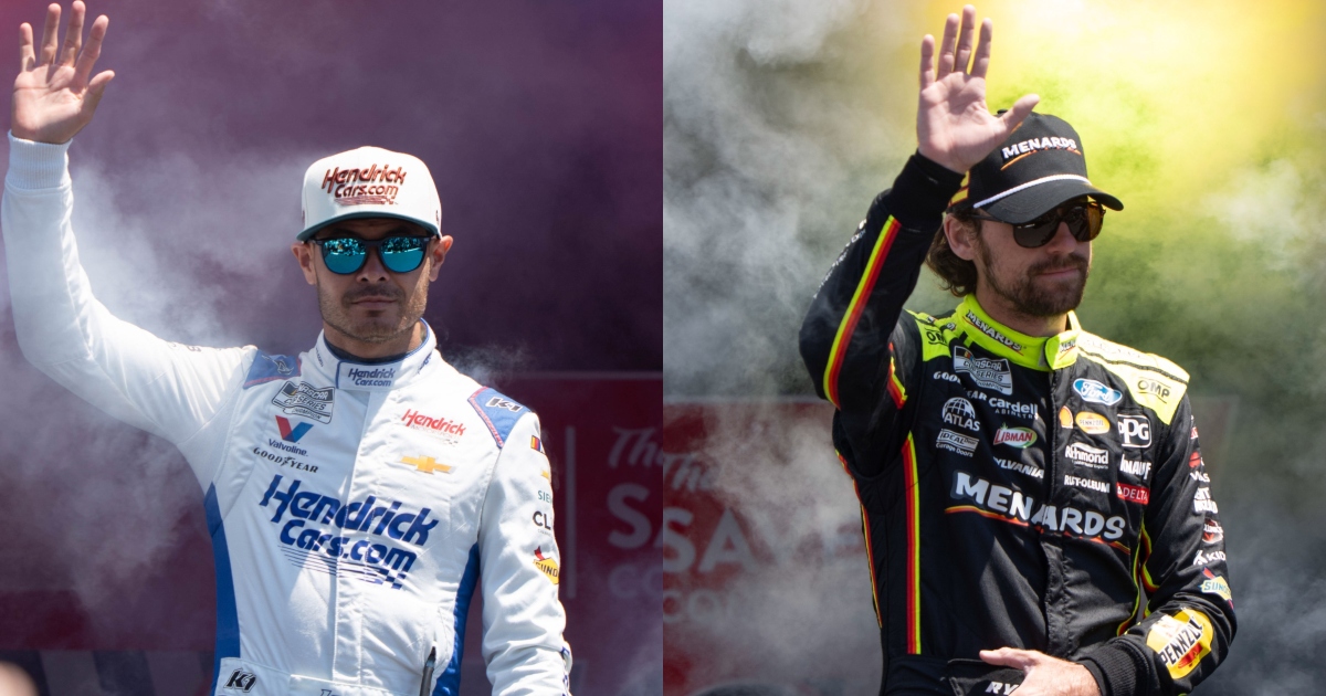 Kyle Larson, Ryan Blaney exchange words on pit road after incident at Gateway