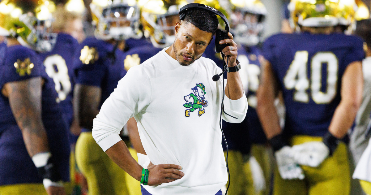 What Notre Dame Marcus Freeman said during Purdue game