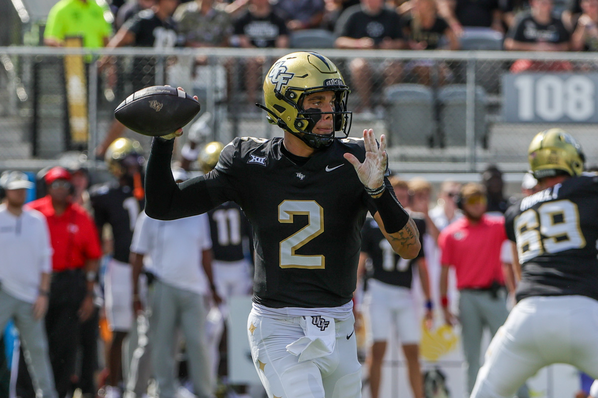 Tayven Jackson injury update: UCF QB leaves Kansas State game without ...