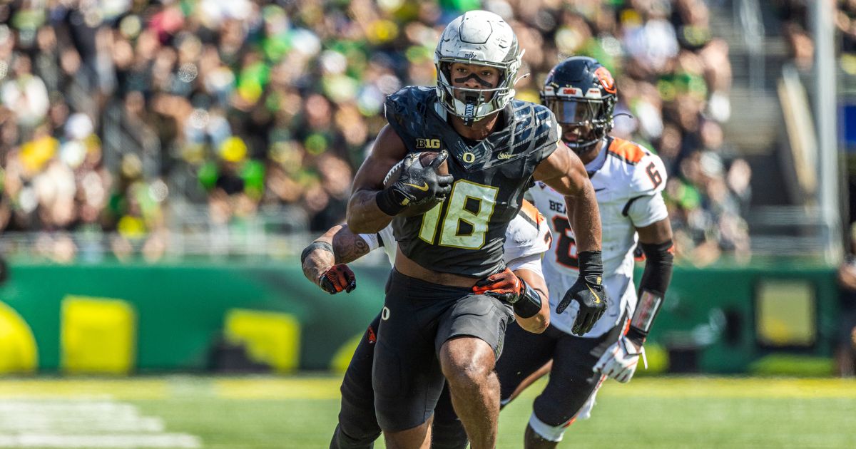 Oregon TE Kenyon Sadiq Talks Penn State Matchup