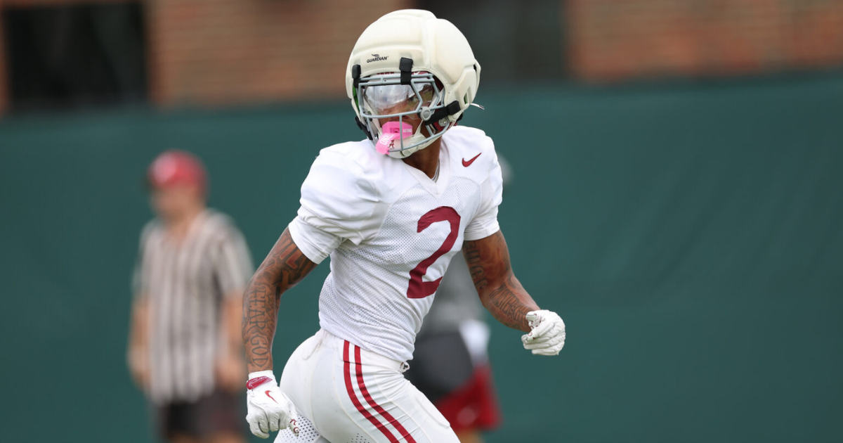 Why Alabama receivers used rugby balls in practice this week