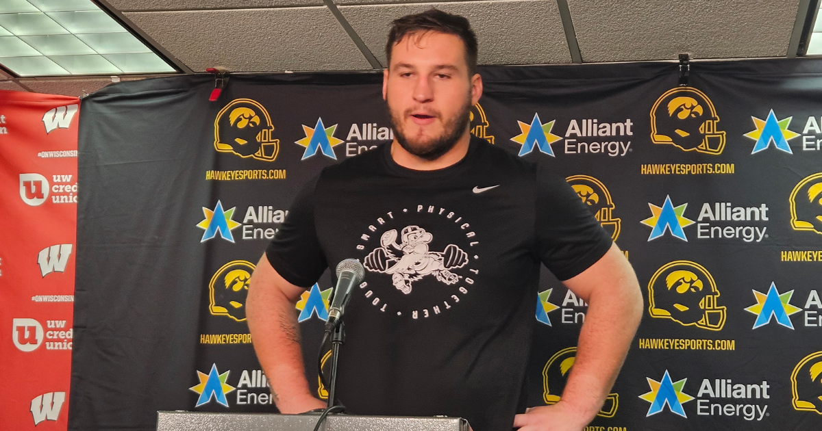 Beau Stephens and the Iowa offensive line with strong performance