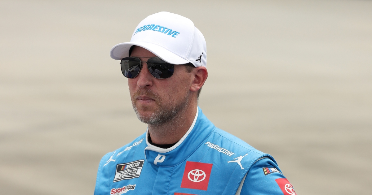 Emotional Denny Hamlin breaks down in tears after winning NASCAR ...