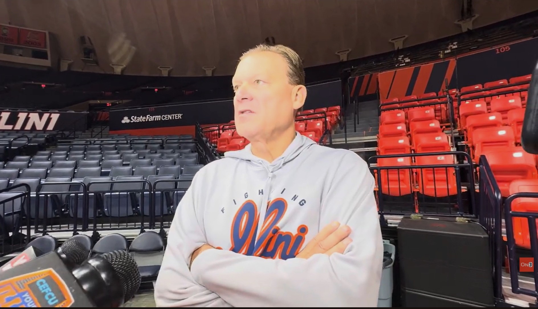 Brad Underwood met with reporters