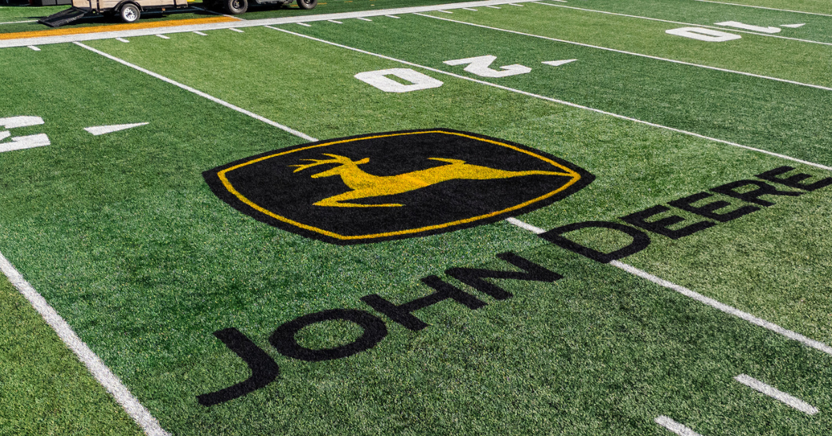 Iowa adds John Deere logo to Kinnick Stadium Field