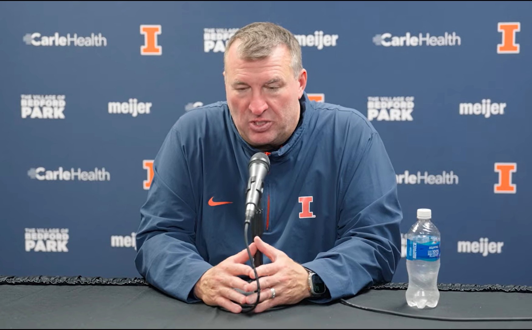 Watch: Illini coach Bret Bielema post game press conference vs ...